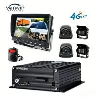 China Professional 4CH 1080P Vehicle Mobile DVR System 4G WiFi GPS with 7 Inch Monitor Waterproof Reverse Camera for Truck Bus Fleet for sale
