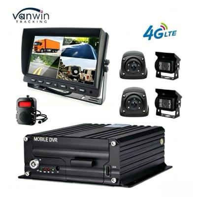 China Professional 4CH 1080P Vehicle Mobile DVR System 4G WiFi GPS with 7 Inch Monitor Waterproof Reverse Camera for Truck Bus Fleet for sale