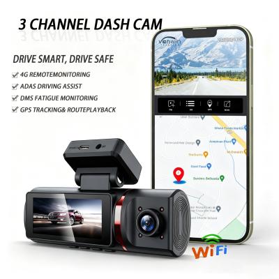 China 4K Advanced Assisted Driving Dashcam GPS ADAS DMS With WIFI Support For Parking Monitoring for sale