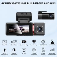 China 4K Advanced Assisted Driving Dashcam GPS ADAS DMS With WIFI Support For Parking Monitoring for sale