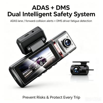 China 3 Channel HD DVR Dash Cam 4G 4K Front 1080P Cabin Rear GPS Tracking ADAS DMS 24/7 Parking Monitor for Fleet Safety for sale