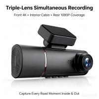 China 3 Channel HD DVR Dash Cam 4G 4K Front 1080P Cabin Rear GPS Tracking ADAS DMS 24/7 Parking Monitor for Fleet Safety for sale