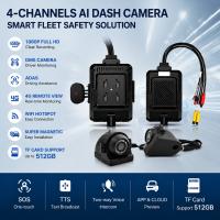 China Front and Rear Dash Cam 4CH ADAS DMS Auto Video Recorder With 4G GPS WIFI Magnetic Camera for Truck for sale
