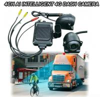 China Front and Rear Dash Cam 4CH ADAS DMS Auto Video Recorder With 4G GPS WIFI Magnetic Camera for Truck for sale