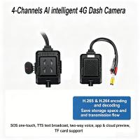 China 24V 4CH AI Dash Cam Kit Vehicle Security Camera DVR with DMS ADAS BSD Side Camera for Truck/Bus for sale