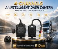 China 24V 4CH AI Dash Cam Kit Vehicle Security Camera DVR with DMS ADAS BSD Side Camera for Truck/Bus for sale