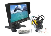 China Quad car tft lcd monitor 7 inches Screen with 4 Video Cameras Inputs for sale