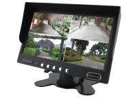 China Quad car tft lcd monitor 7 inches Screen with 4 Video Cameras Inputs for sale