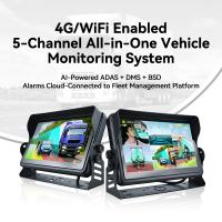 China 4G/WiFi 5 - Channel AI Vehicle Monitoring System | ADAS + DMS + BSD Alarms | Cloud - Connected for Fleet Management for sale