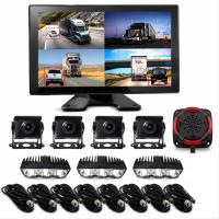 China 10.1 Inch Touch DVR Monitor with 360 AI BSD and LED Alarm Reduces Accidents for Forklifts Trucks Agricultural Vehicles for sale