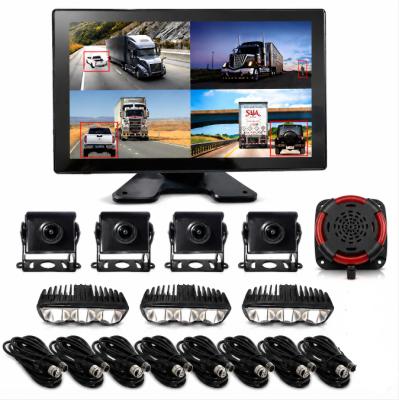 China 10.1 Inch Touch DVR Monitor with 360 AI BSD and LED Alarm Reduces Accidents for Forklifts Trucks Agricultural Vehicles for sale