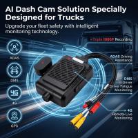 China 4-Channel AI Intelligent 4G Dash Camera, ADAS + DMS + BSD Active Safety,1080P+720P Recording for Taxis for sale