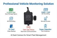 China 4-Channel AI Intelligent 4G Dash Camera, ADAS + DMS + BSD Active Safety,1080P+720P Recording for Taxis for sale