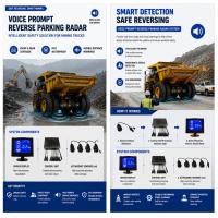 China Mining Truck Reverse Parking Radar System with CAN Bus, Voice Alert and 8 Ultrasonic Sensors for Heavy Duty Vehicles for sale