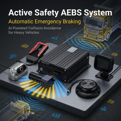 China 4G Mobile DVR Kit with AI Monitoring and Active Braking AEBS System for Trucks for sale