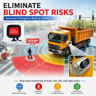 China 4G Vehicle CCTV DVR With Built-In AEBS Automatic Emergency Braking System ADAS+DSM+BSD Active Safety For Trucks & Buses for sale
