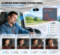 China 4G Vehicle CCTV DVR With Built-In AEBS Automatic Emergency Braking System ADAS+DSM+BSD Active Safety For Trucks & Buses for sale