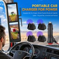 China 15.88 Inch Touchscreen Wireless Electronic Rearview Mirror with 4 Solar Magnetic Cameras Split Screen BSD for Heavy Trucks for sale