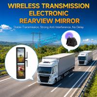 China 15.88 Inch Touchscreen Wireless Electronic Rearview Mirror with 4 Solar Magnetic Cameras Split Screen BSD for Heavy Trucks for sale