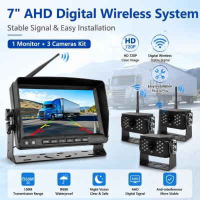 China 7 Inch Wireless Rear View Camera Monitor System for Agricultural Machinery Tractor Combine Harvester Blind Spot Monitoring for sale