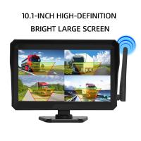China HD Digital Wireless Camera Monitor System with 10 Inch 4 Split Screen Solar Magnetic Camera for Large Vehicles for sale