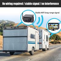 China HD Digital Wireless Camera Monitor System with 10 Inch 4 Split Screen Solar Magnetic Camera for Large Vehicles for sale
