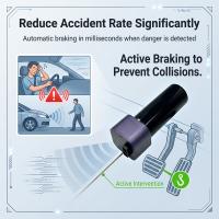 China AEBS Automatic Emergency Braking System with 77GHz Millimeter Wave Radar ADAS + DMS and 4G GPS Tracking for Vehicle Safety for sale