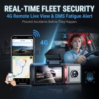 China 3 Channel 4K Dash Cam Front Rear Inside with 4G Remote Monitoring DMS ADAS GPS Fleet Management Vehicle DVR for sale