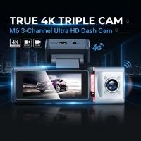 China 3 Channel 4K Dash Cam Front Rear Inside with 4G Remote Monitoring DMS ADAS GPS Fleet Management Vehicle DVR for sale