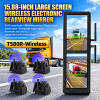China Wireless Electronic Rear View Mirror System 15.88 Inch Split Screen BSD Camera Monitor for Truck RV Special Vehicle for sale