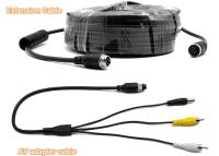 China Pure Copper Backup Camera Cable 20m Extension 4 Pin Aviation IP68 Waterproof for sale