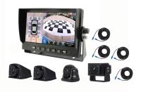 China IPS HD Car Tft Lcd Monitor 7 Inches 360° Around Bird View Cameras System 12~24V for sale