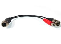 China DVR Accessories 4pin aviation M12 male to BNC male+DC male adapter for backup camera system for sale