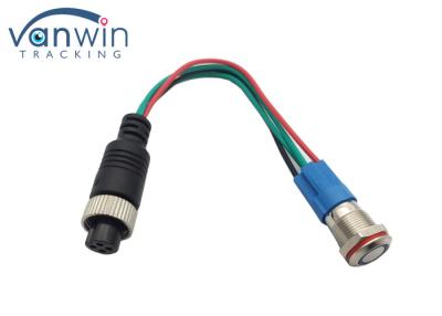 China 12MM 4 Pin Aviation audio control push / switch Button I/O inputs for MDVR system for sale
