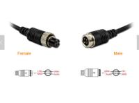 China Copper Wire M12 DVR Accessories Dual 4 Pin Female To Male Connector / Adapter for sale