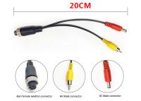 China 4 Pin Aviation Connector Cable BNC RCA Audio DVR Cable 23cm Length for sale