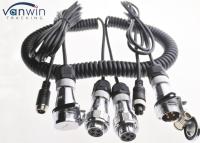 China Truck Trailer Bus 4 Pin PU coiled Rear View Camera Cable / Adapter for sale