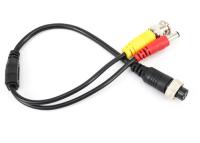 China 4 Pin Aviation Female M12 To BNC Male 24cm Monitor Plug Adapter for sale