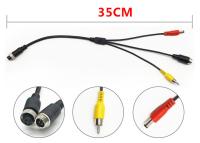 China DVR Accessories, external Microphone Adapter 4 Pin Female Aviation Plug to 4pin male+RCA+DC for sale