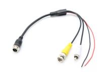 China 4 Pin M12 Aviation Female To RCA BNC Adapter Cable for sale