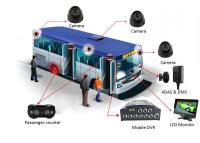 China 720P 4 CCTV Binocular Cameras VPC Mobile DVR For 23 Passenger Bus for sale