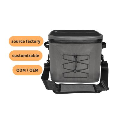 China Square 24 Can Cooler Bag Dark Grey Color For Outdoor Activities OEM ODM for sale