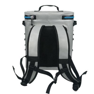China Light Grey Thermal Soft Cooler Backpack Water Resistant Multipurpose for sale