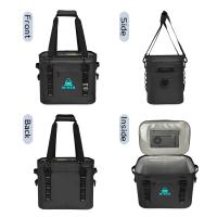 China Black 30CAN Soft Cooler Bag With A Built-In Cooler Unit That Can Provide Heating Or Cooling for sale