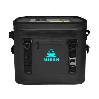 China Black 30CAN Soft Cooler Bag With A Built-In Cooler Unit That Can Provide Heating Or Cooling for sale