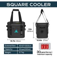 China Black 30CAN Soft Cooler Bag With A Built-In Cooler Unit That Can Provide Heating Or Cooling for sale