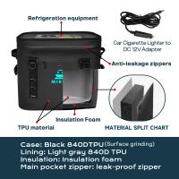 China Black 30CAN Soft Cooler Bag With A Built-In Cooler Unit That Can Provide Heating Or Cooling for sale