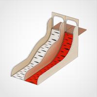 China Haiber 8ft Outdoor Playground Slide with 4 Steps for Kids 3-12 Years for sale
