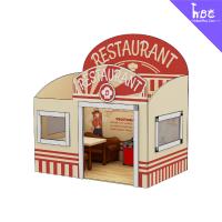 China Mini Town Role Play House Restaurant Indoor Playground Equipment for sale