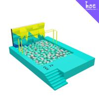 China Indoor Playground Trampoline with Sponge Pool and Climbing Wall for sale